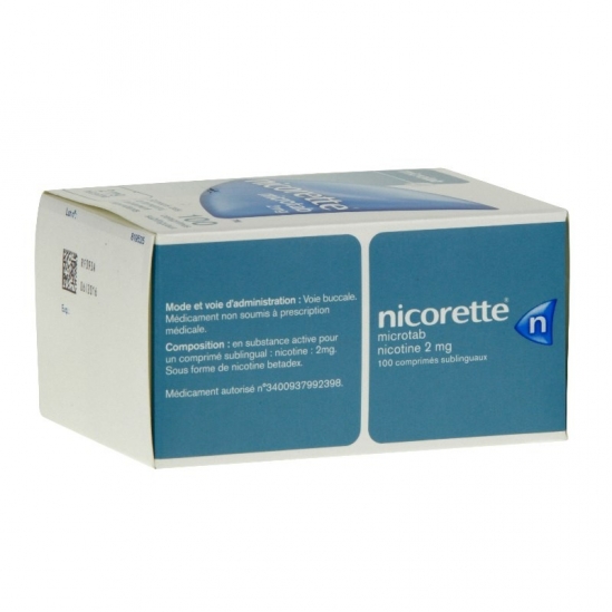 Nicorette microtab 2mg 100 compriméq sublinguaux