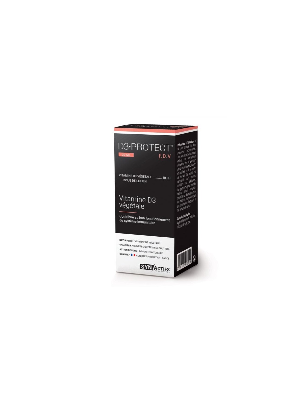 SYNACTIFS D3 Protect Vitamine D Végétale 20ML